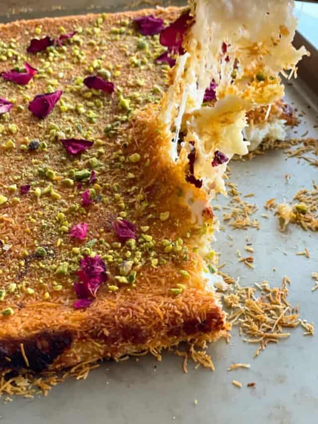 TasteGreatFoodie - Easy knafeh with Mozzarella Cheese - Desserts