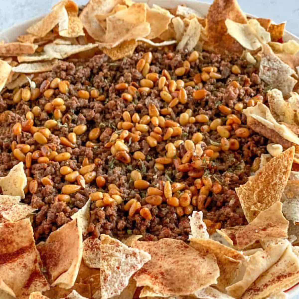 TasteGreatFoodie - Sujuk Fatteh or Fattet Sujuk - Breakfast