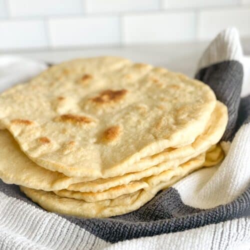 TasteGreatFoodie - 5 Ingredient Skillet Flatbread (Saj Bread Style) - Bread