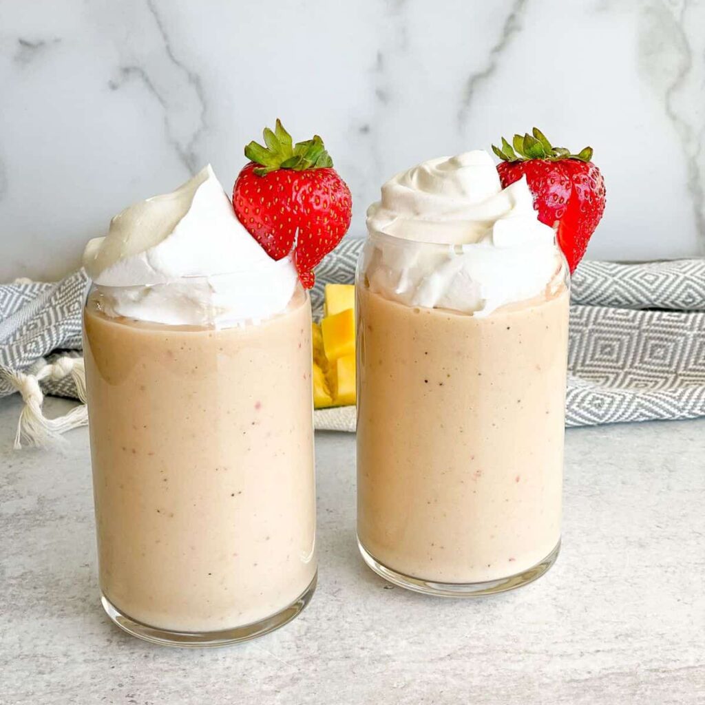 Strawberry Mango Banana Smoothie - TasteGreatFoodie - Beverages