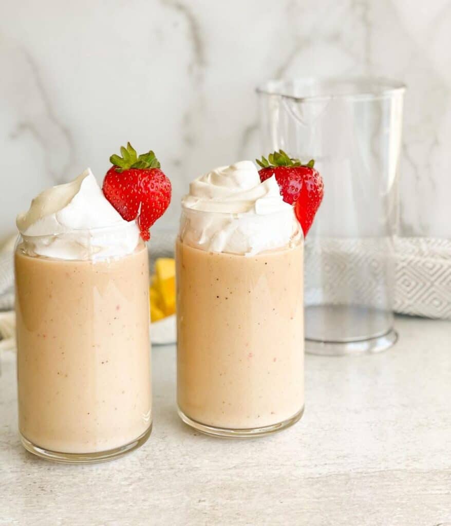 Strawberry Mango Banana Smoothie - TasteGreatFoodie - Beverages