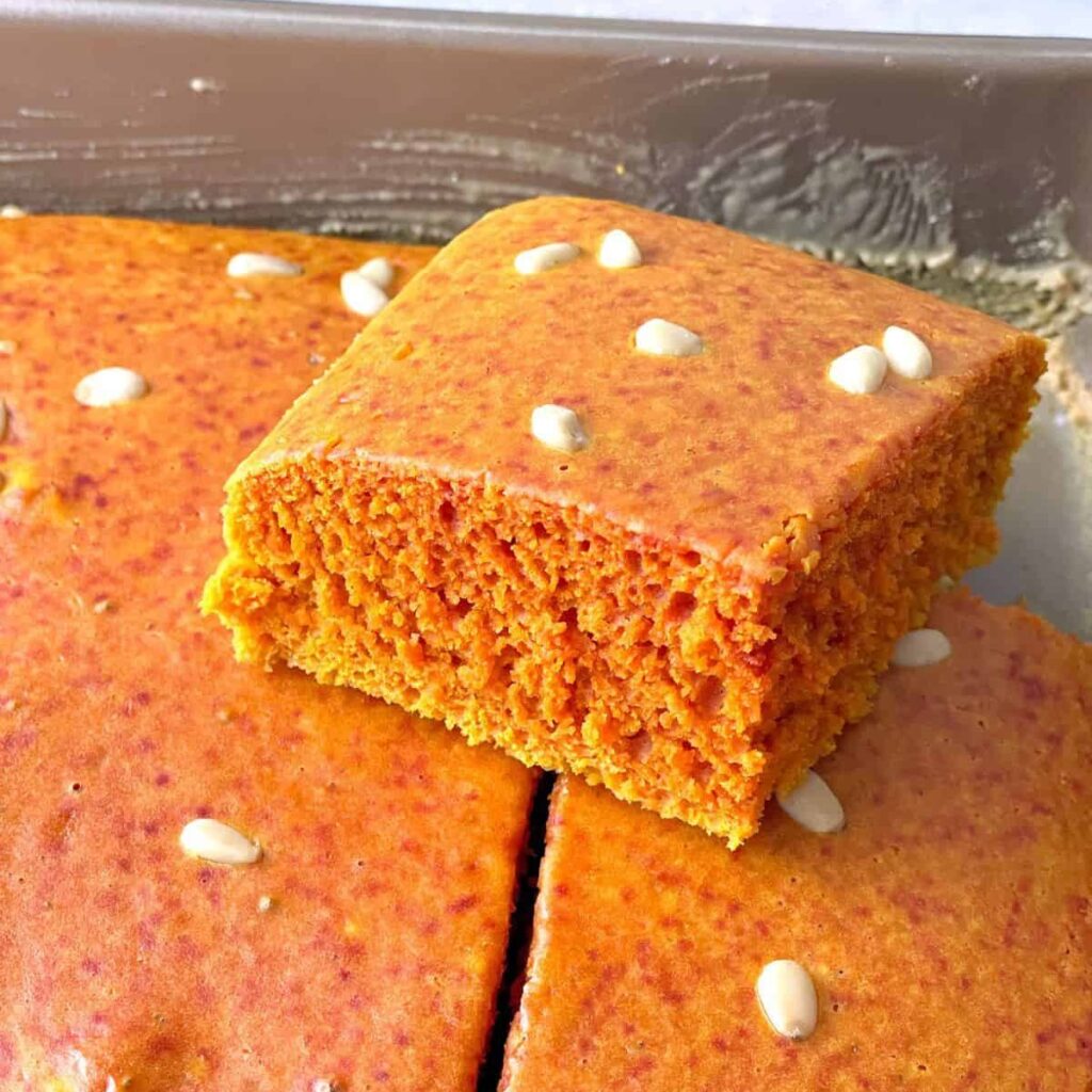 TasteGreatFoodie - Lebanese Sfouf (Turmeric Cake) - Desserts