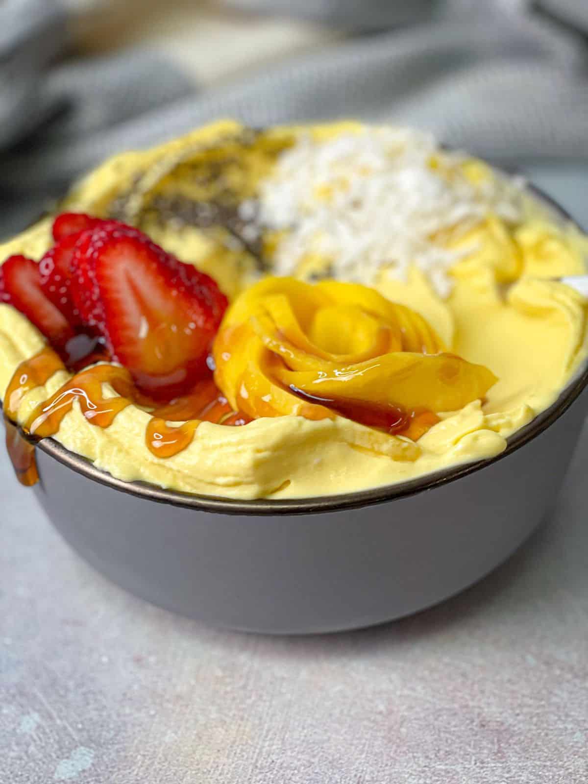 Blender Mango Soft Serve |Ice Cream in 5 Minutes - TasteGreatFoodie