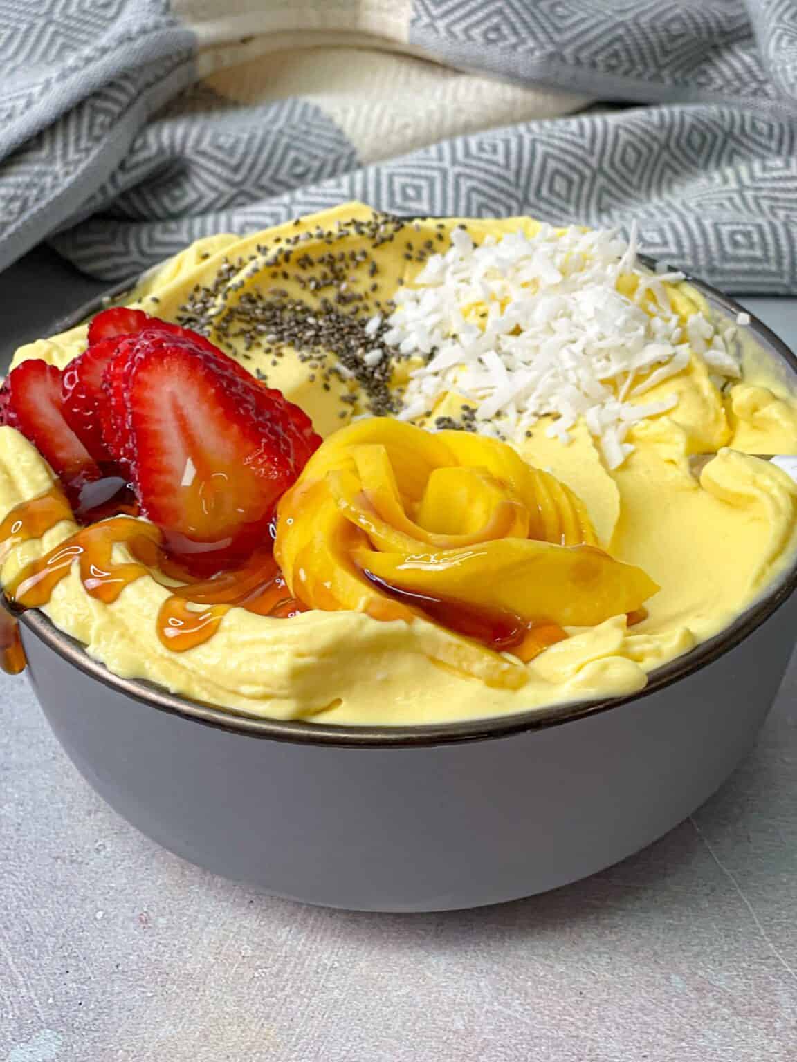 Blender Mango Soft Serve |Ice Cream in 5 Minutes - TasteGreatFoodie
