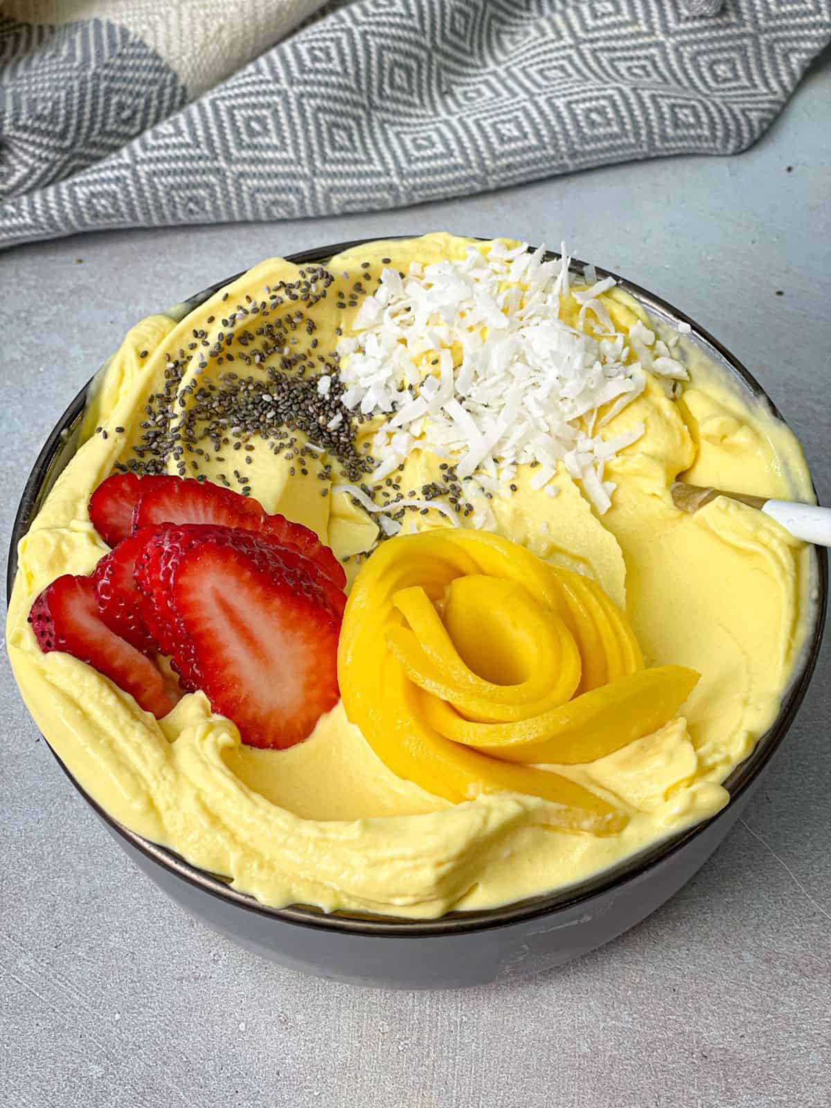 Blender Mango Soft Serve |Ice Cream in 5 Minutes - TasteGreatFoodie