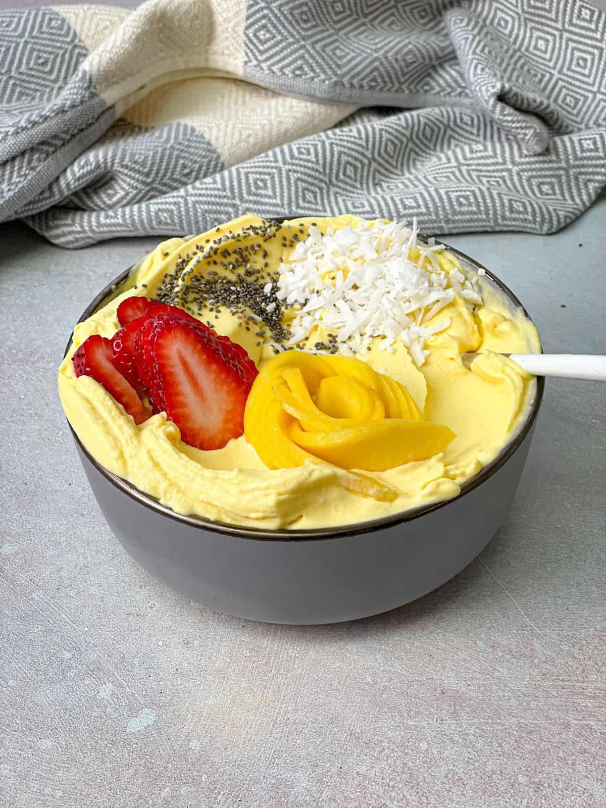 Blender Mango Soft Serve |Ice Cream in 5 Minutes - TasteGreatFoodie