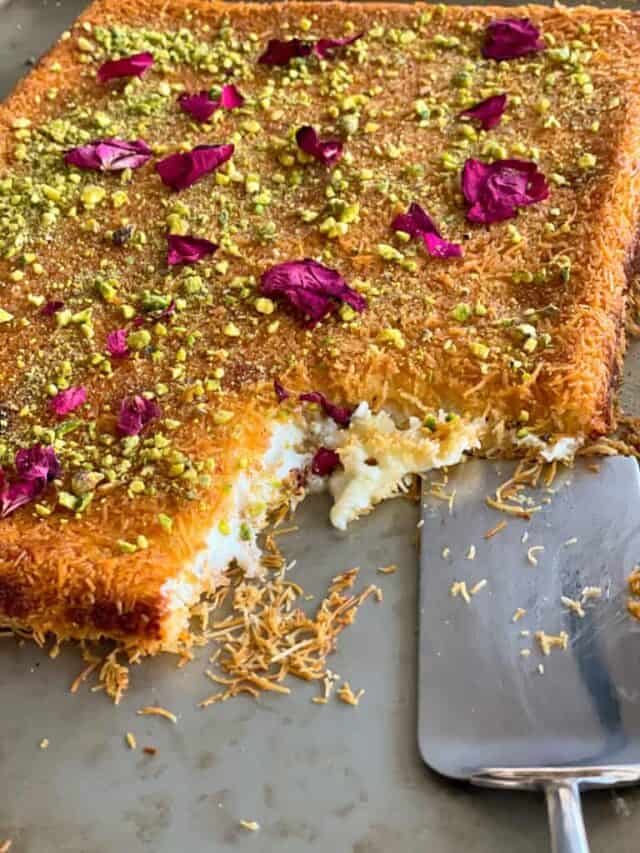 TasteGreatFoodie - Easy knafeh with Mozzarella Cheese - Desserts