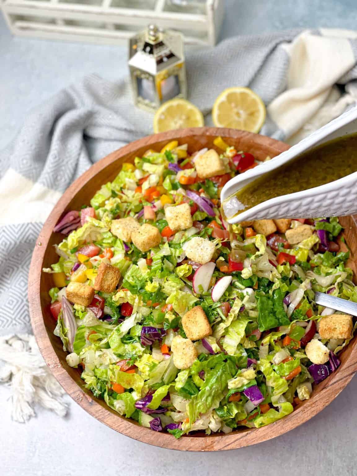 Fattoush Salad with Dressing TasteGreatFoodie - Salads