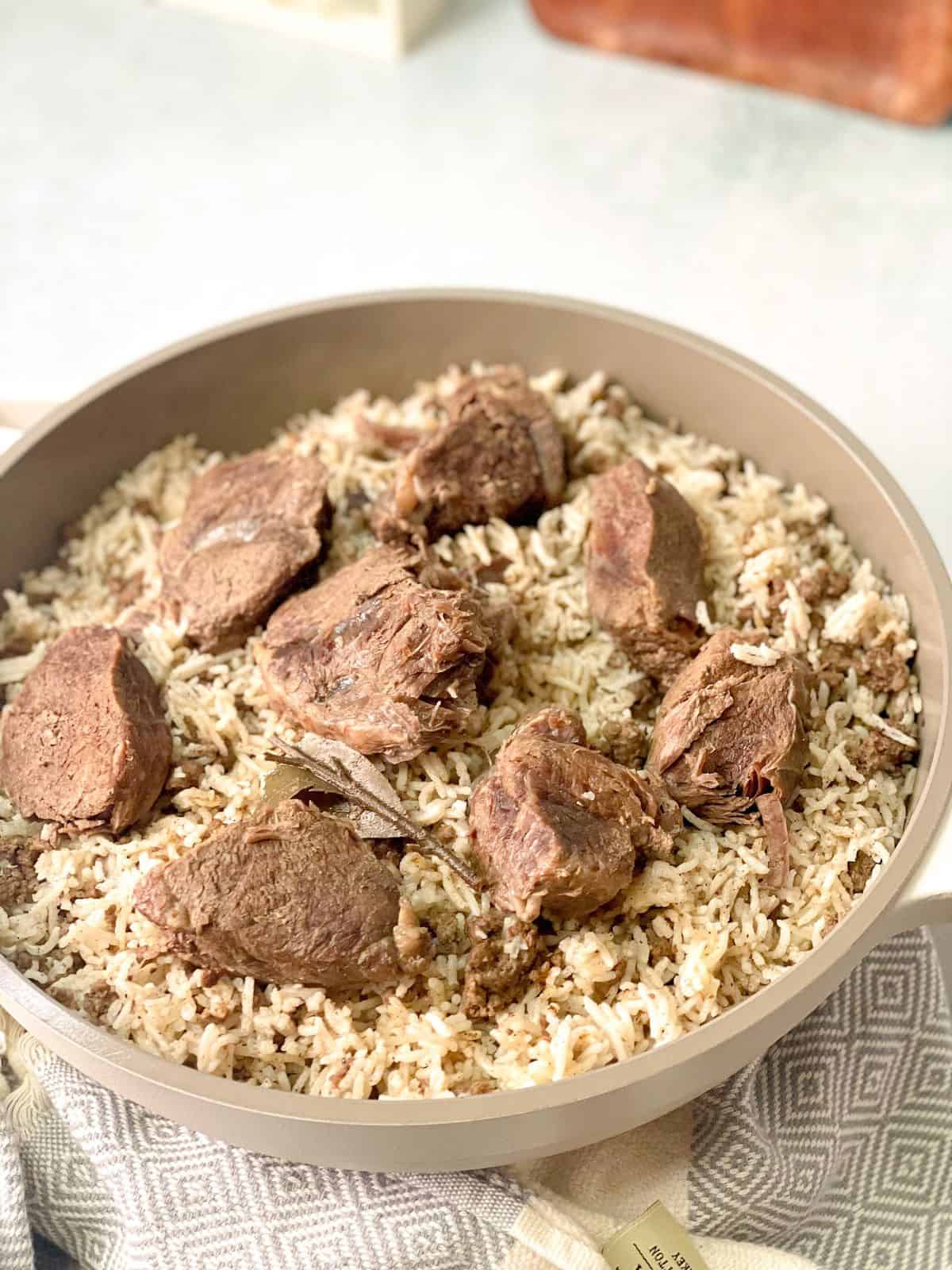TasteGreatFoodie - Mansaf (Lebanese Rice with Meat) - Main Dish