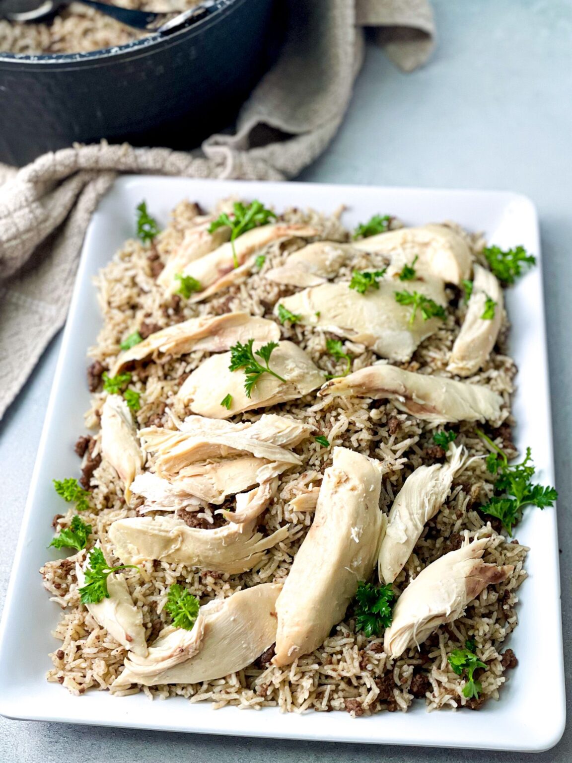 Lebanese Chicken and Rice (Riz a Djej) - TasteGreatFoodie