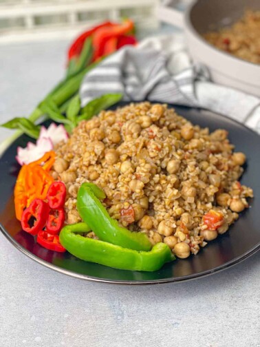 TasteGreatFoodie - Vegetarian Bulgar and Tomato Pilaf