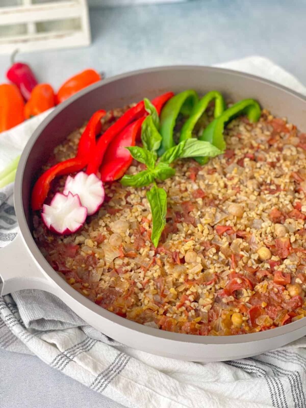 TasteGreatFoodie - Vegetarian Bulgar and Tomato Pilaf
