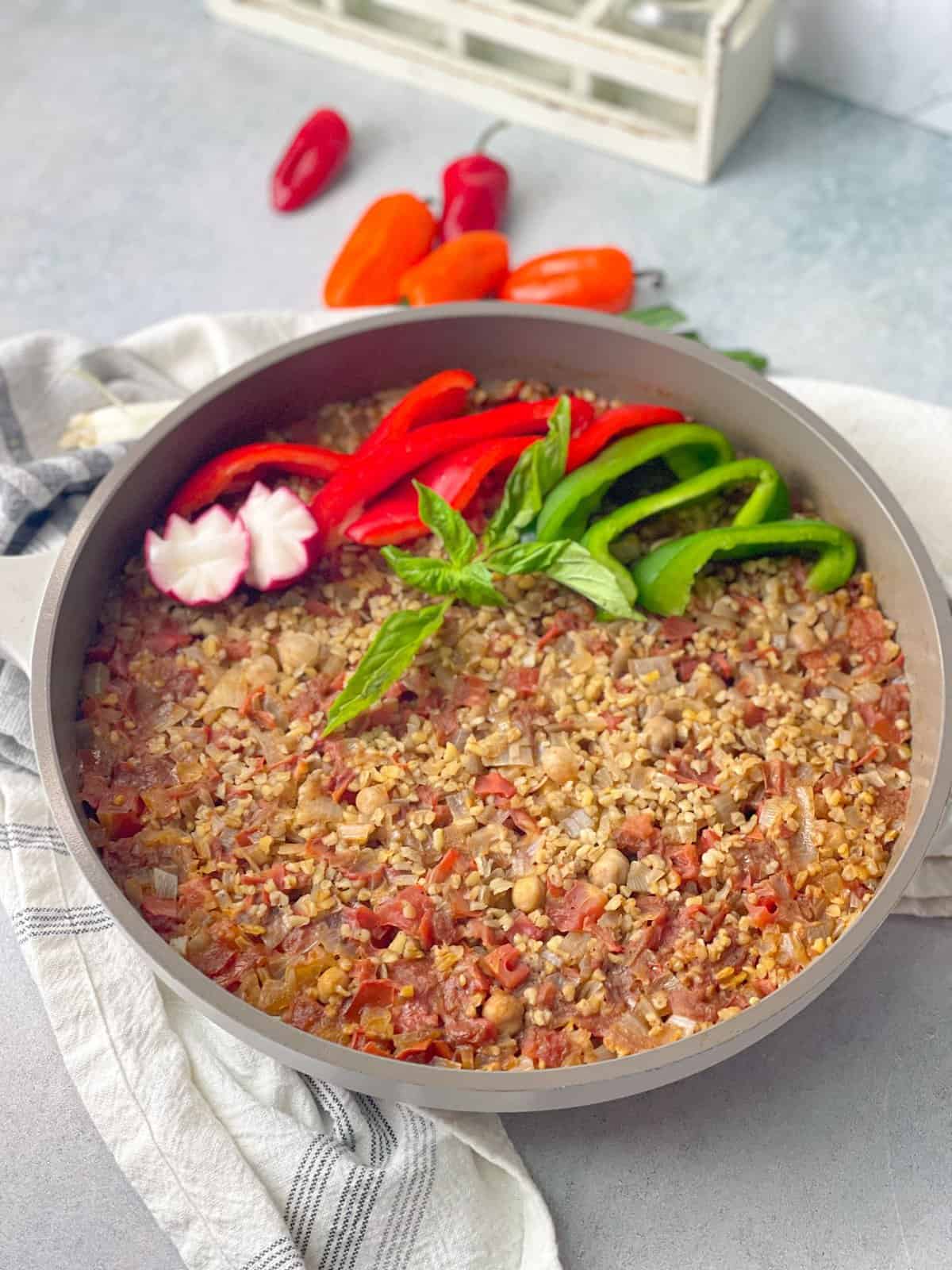 TasteGreatFoodie - Vegetarian Bulgar and Tomato Pilaf