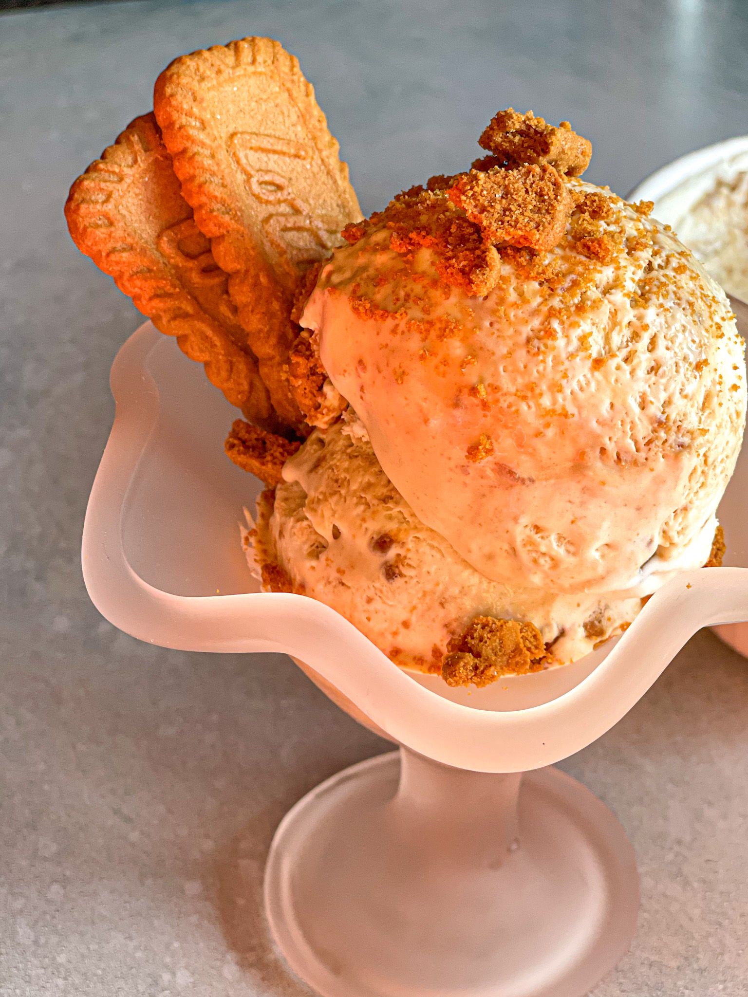 TasteGreatFoodie - No Churn Biscoff Ice Cream - Desserts