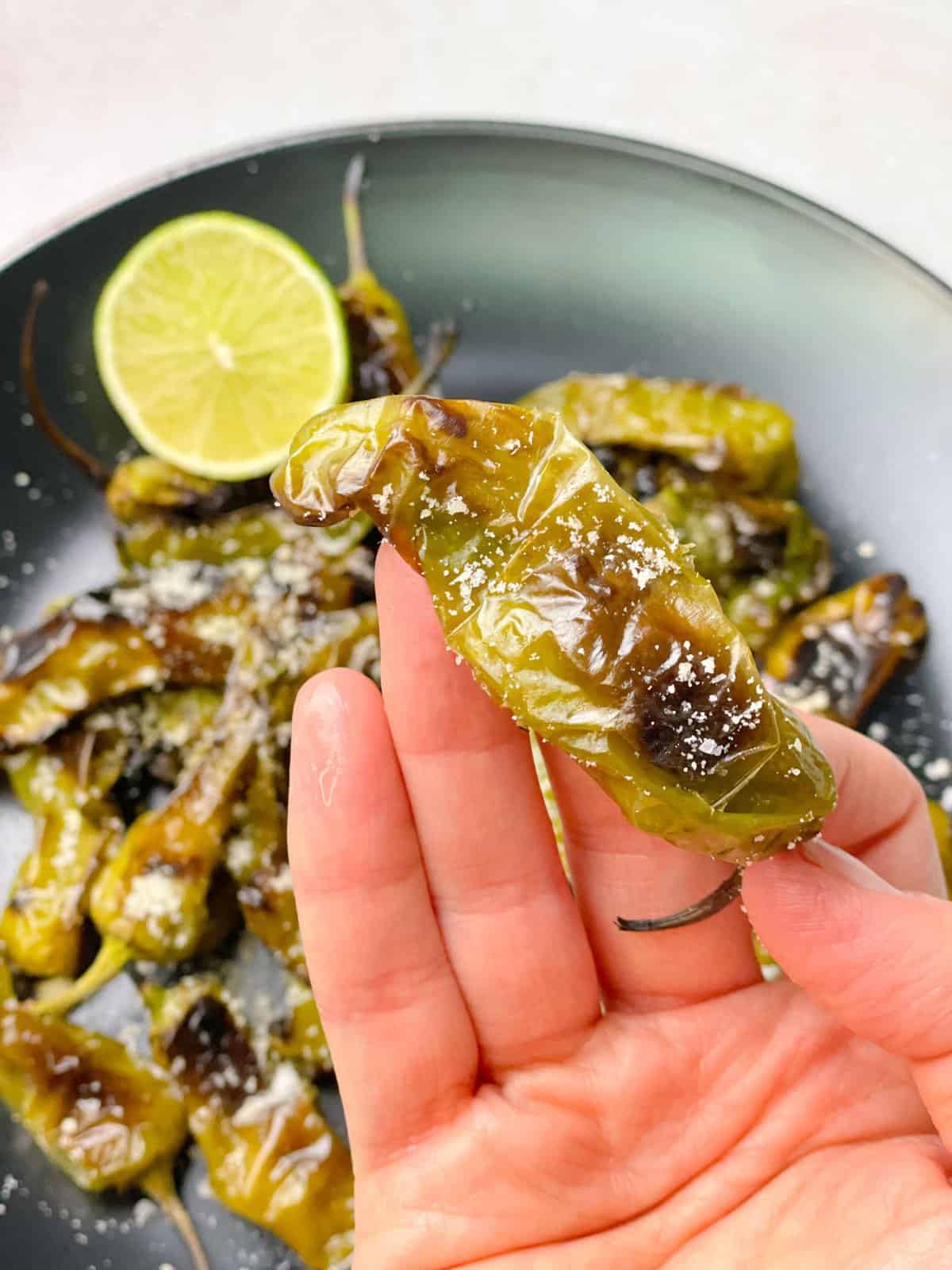 TasteGreatFoodie - Easy Grilled Shishito Peppers - Appetizers
