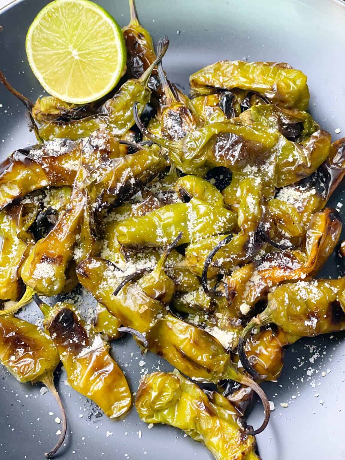 TasteGreatFoodie - Easy Grilled Shishito Peppers - Appetizers