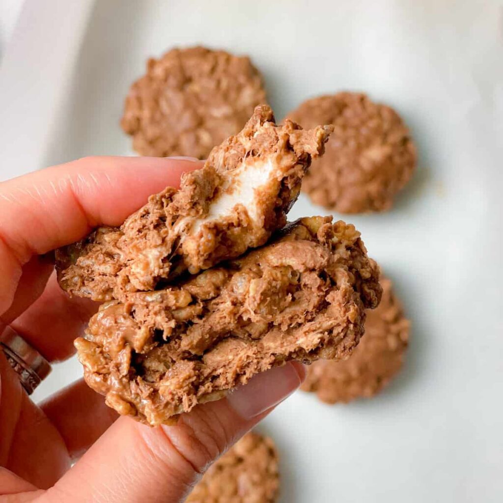 TasteGreatFoodie - No Bake Marshmallow Crunch Cookies