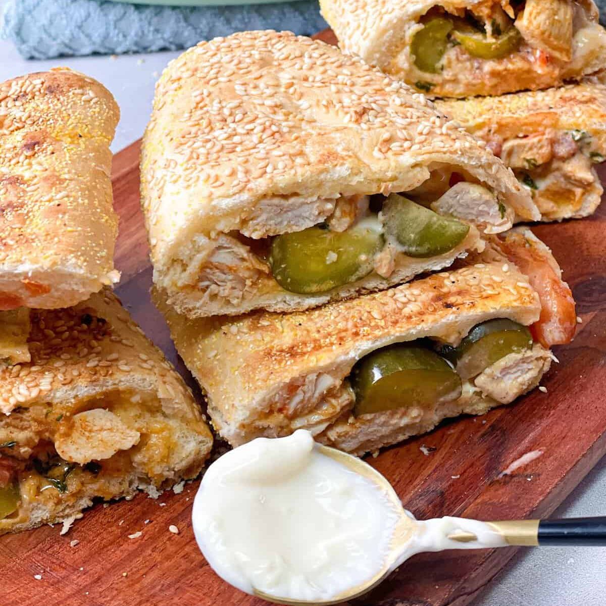 TasteGreatFoodie - Chicken Sub Sandwich with Garlic Aioli Sauce