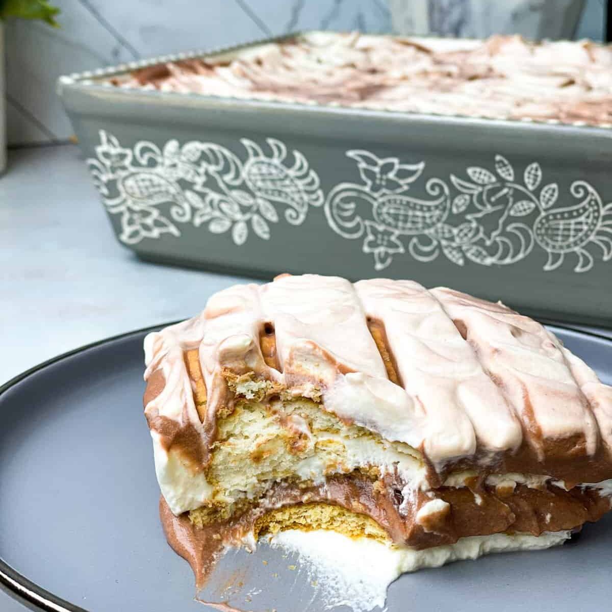 TasteGreatFoodie - No Bake Graham Cracker Coffee Cake - Desserts