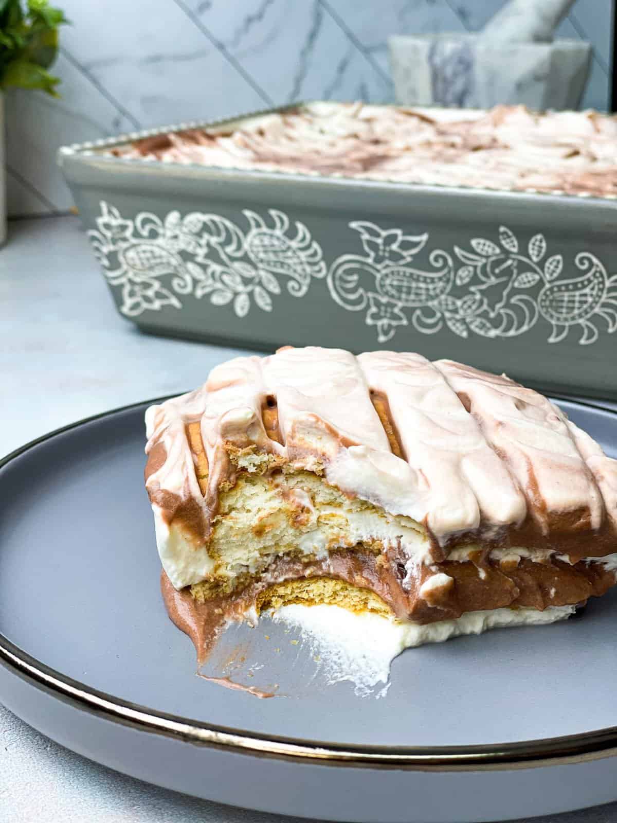 TasteGreatFoodie - No Bake Graham Cracker Coffee Cake - Desserts