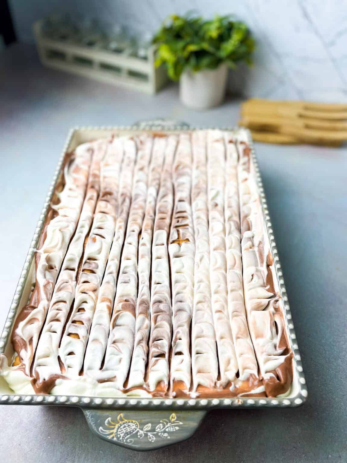 TasteGreatFoodie - No Bake Graham Cracker Coffee Cake - Desserts