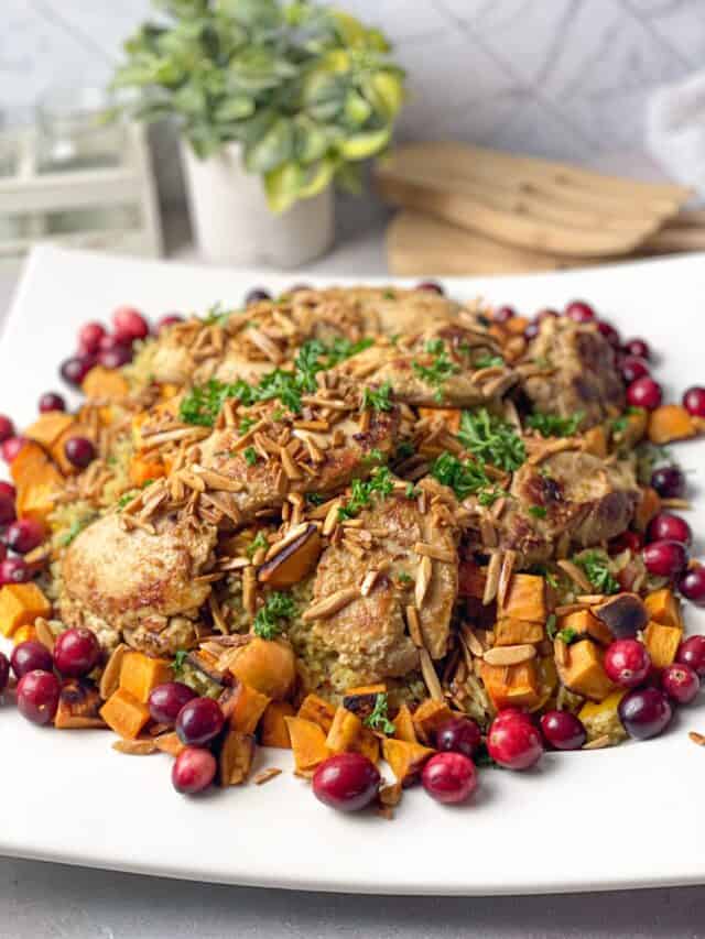 TasteGreatFoodie - Layered Rice Veggie Pilaf with Chicken Thighs ...