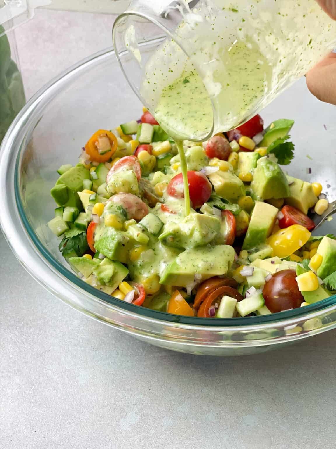 TasteGreatFoodie - Avocado Salad with Cilantro Lime Dressing - Sauces
