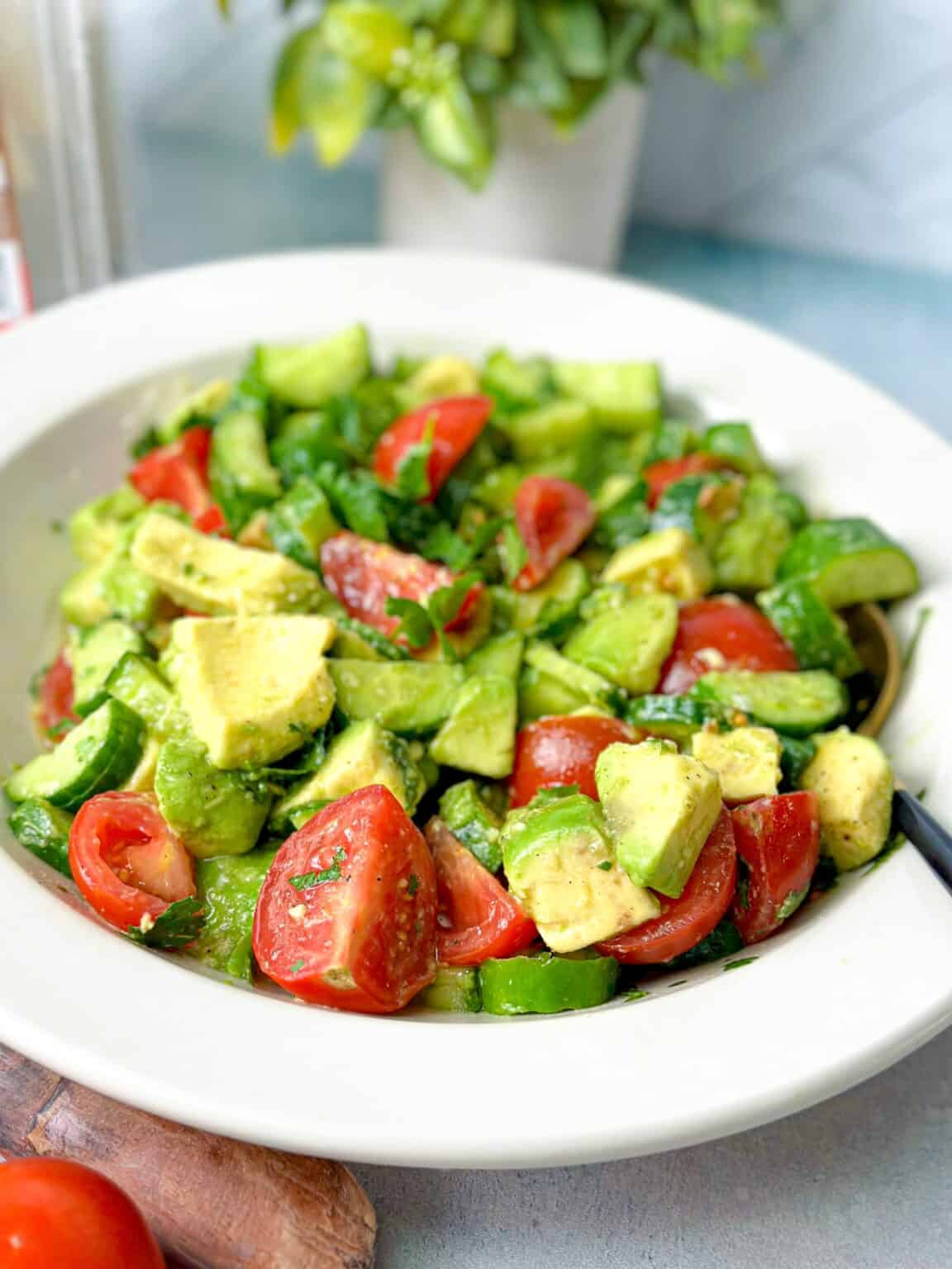 TasteGreatFoodie - Cucumber Avocado Salad - Salads
