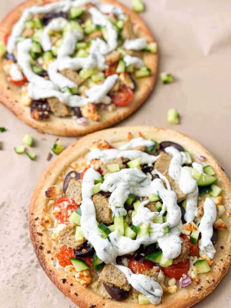 TasteGreatFoodie - Gyro Mediterranean Flatbread Pizza - Sauces