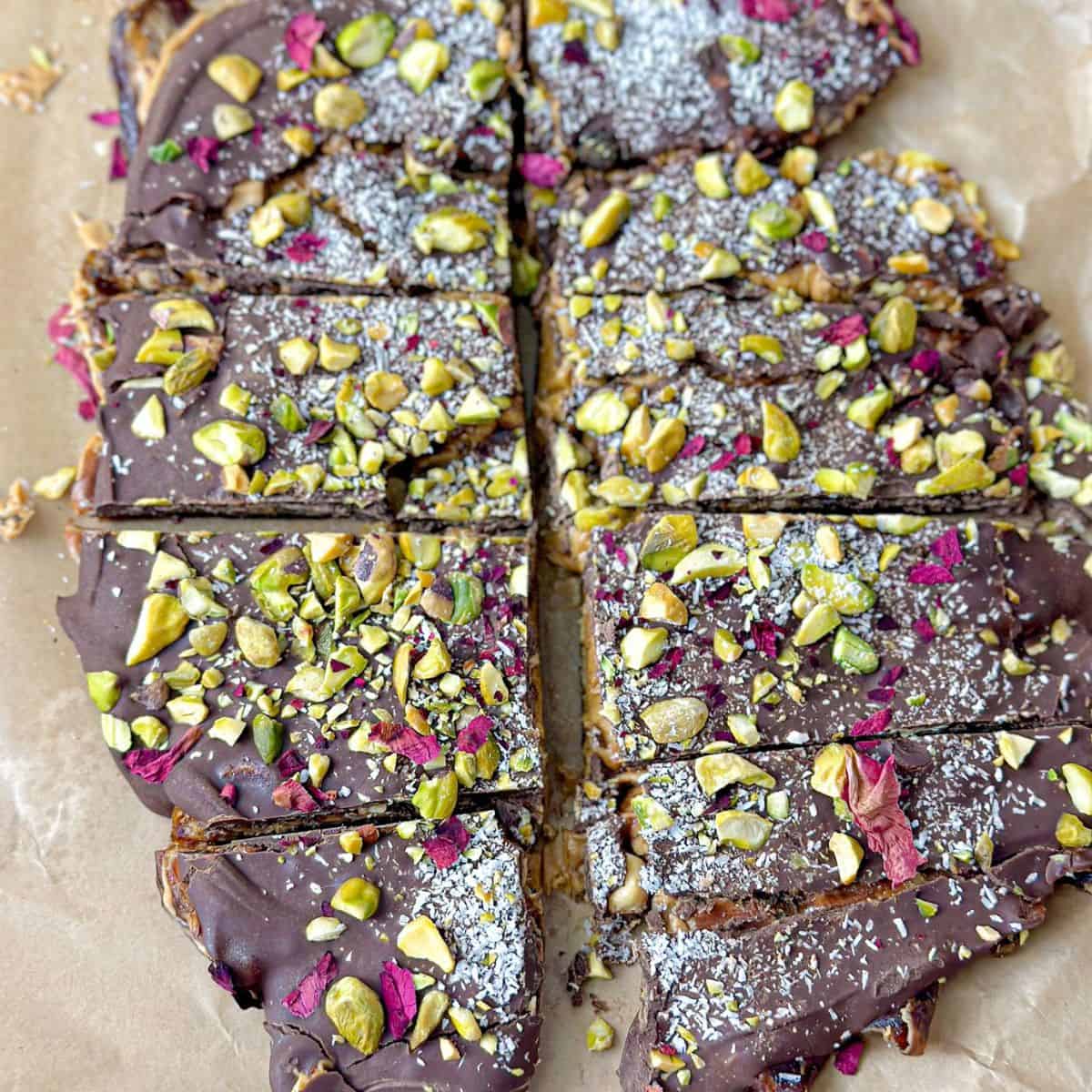 TasteGreatFoodie - Viral Snickers Date Bark - Desserts