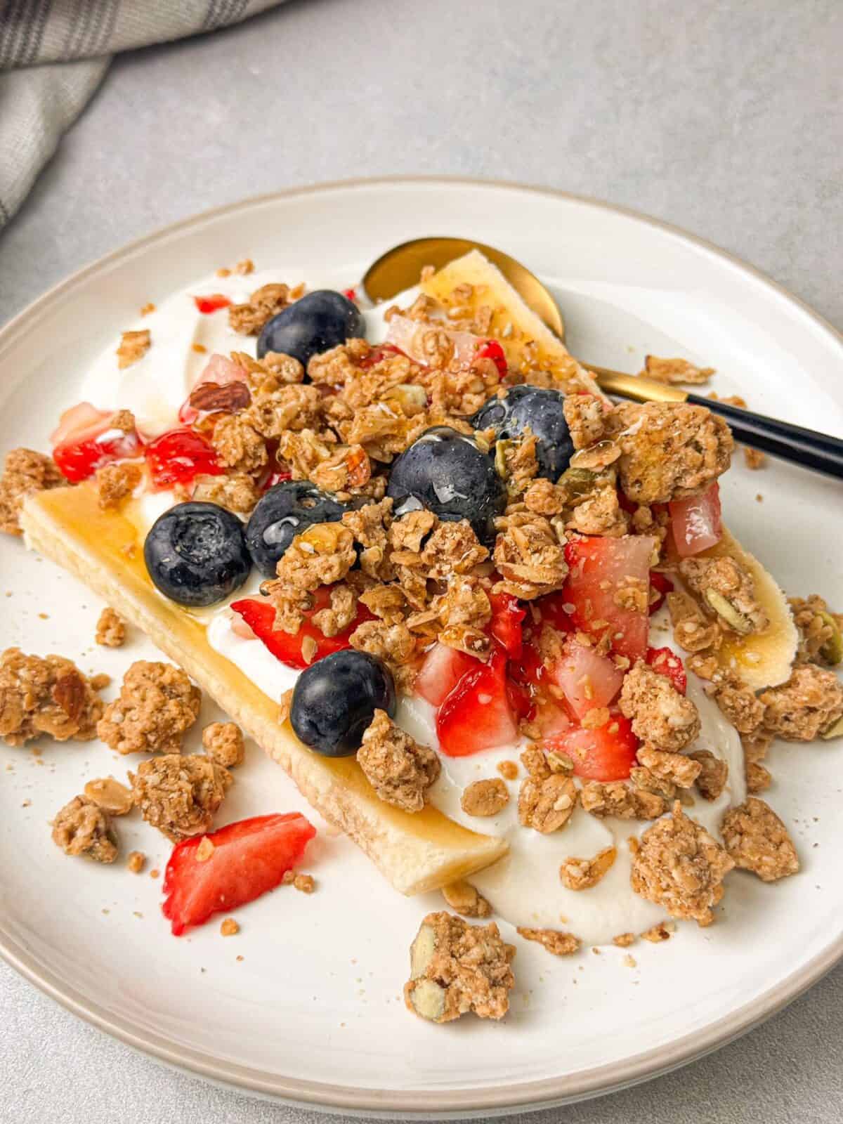 TasteGreatFoodie - Greek Yogurt Banana Split - Breakfast