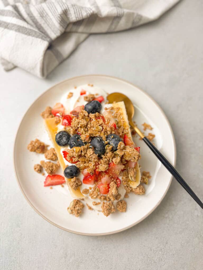 TasteGreatFoodie - Greek Yogurt Banana Split - Breakfast