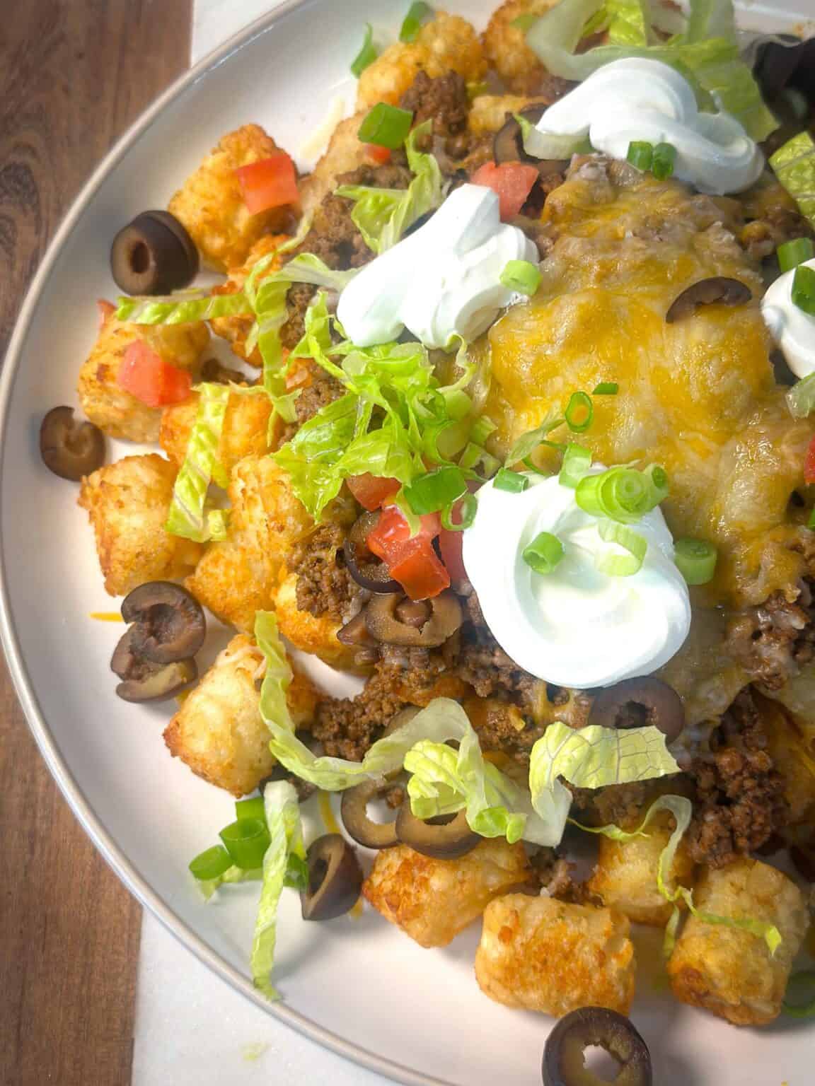 TasteGreatFoodie - Cheesy Taco Tater Tot Casserole (Loaded Taco Tots ...